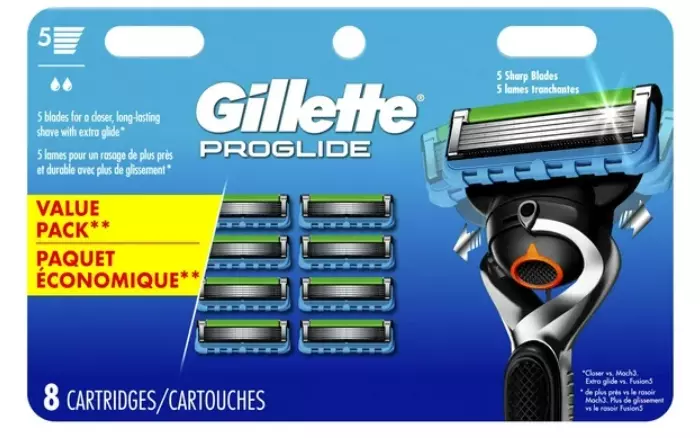 Gillette ProGlide Razor Refills for Men, 8 Razor Blade Refills ...