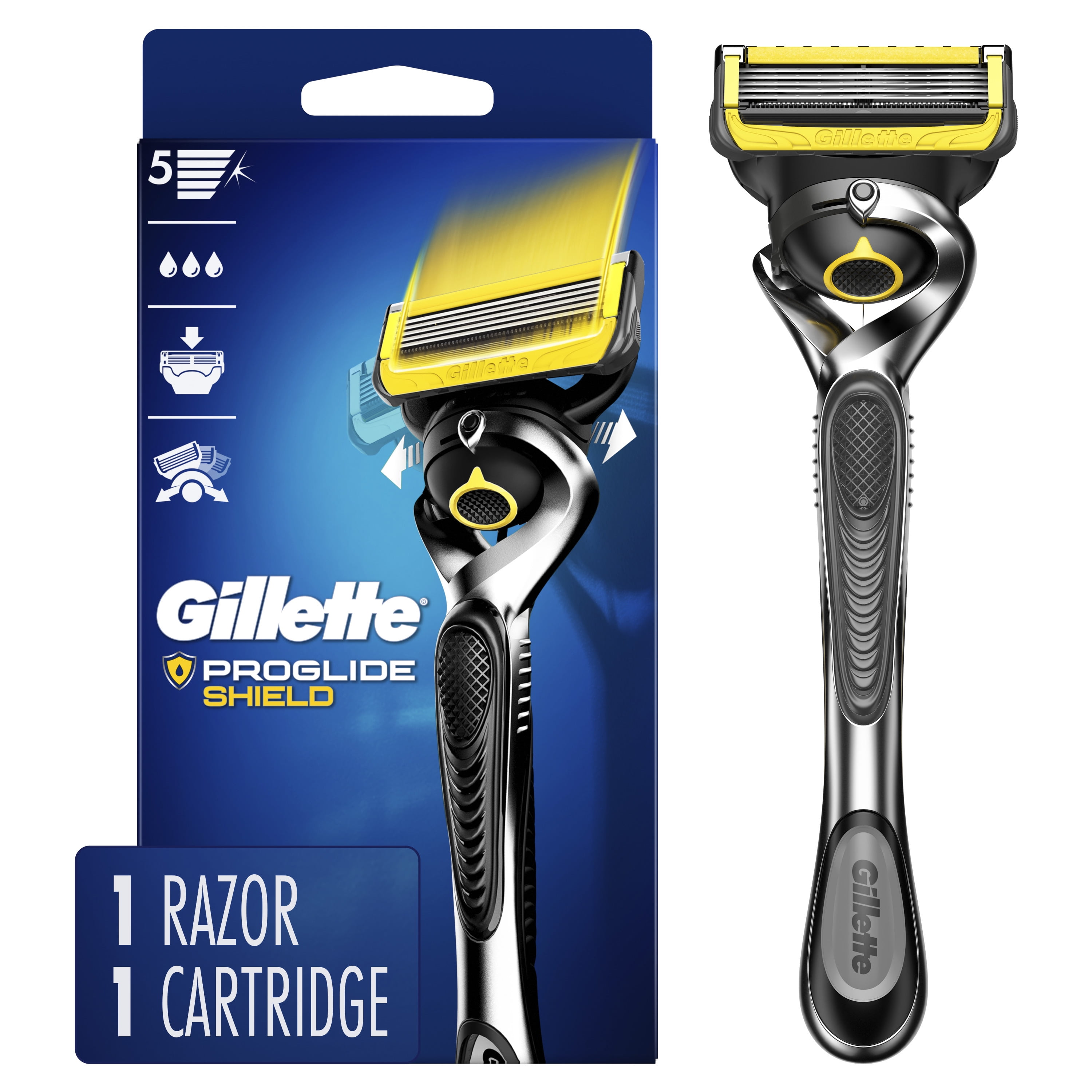 Gillette ProGlide Shield Men's Razor with FlexBall Shaver Head and 1 ...