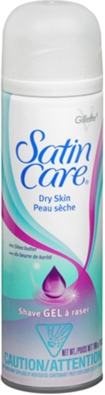 Gillette Satin Care Shave Gel Dry Skin - 7 oz, Pack of 3 - Walmart.com