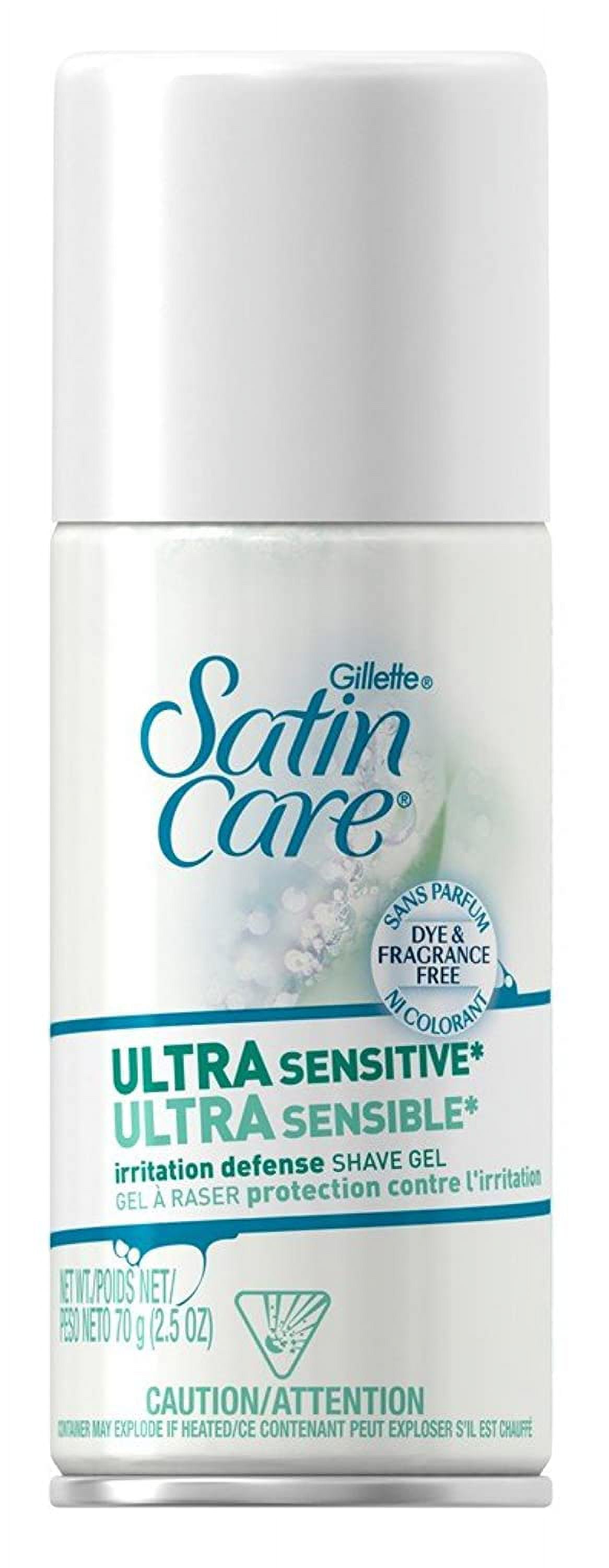 Gillette Satin Care Ultra Sensitive Women's Shave Gel, 2.5 oz - Walmart.com