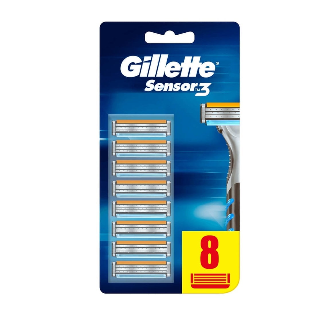 Gillette Sensor 3 Men's Razor Blade Cartridges, Comfortable Shave, 8 ...