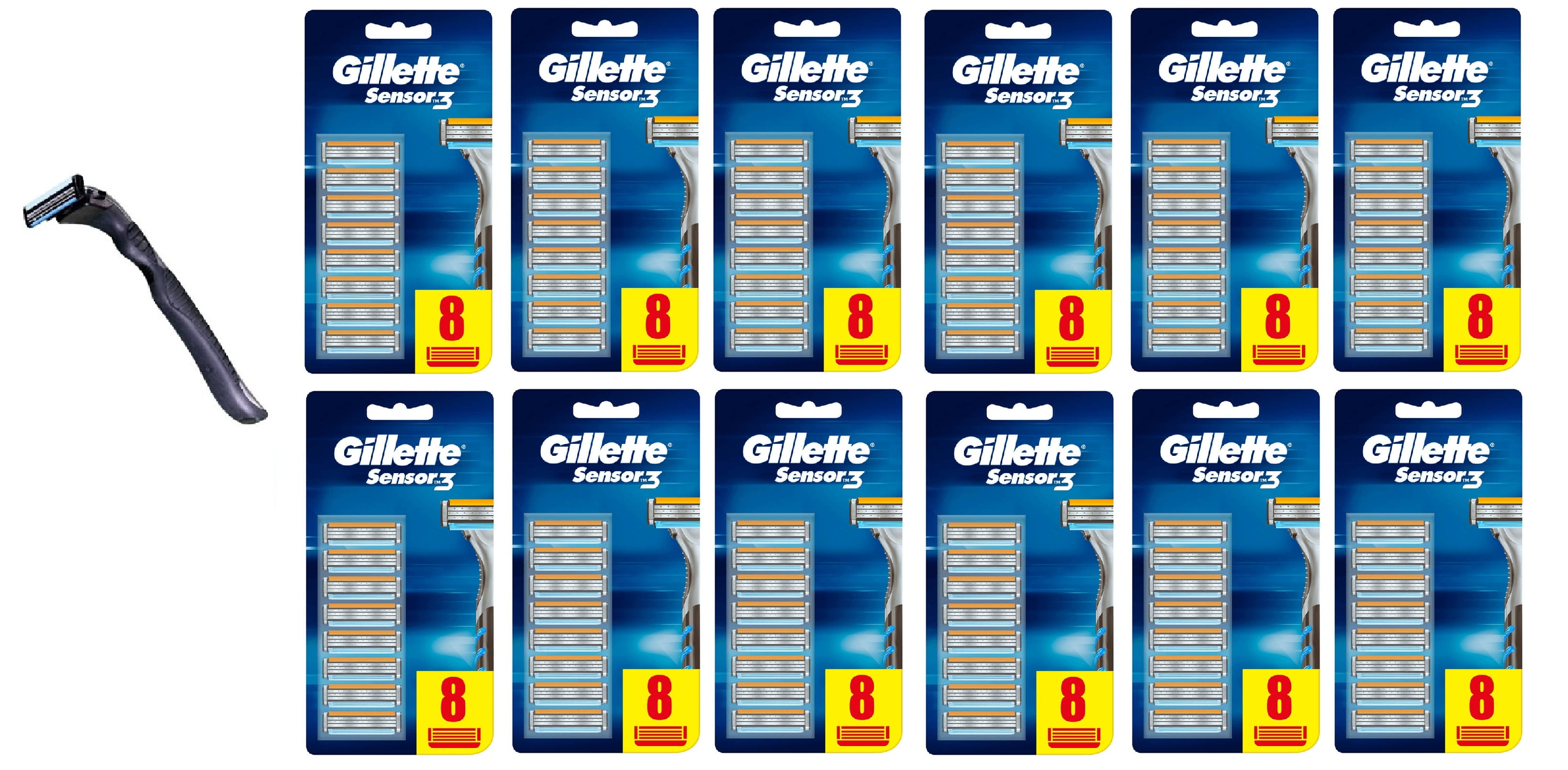 Gillette Sensor3 Razor Blade Cartridges, 8 Count, Compatible Sensor3 ...