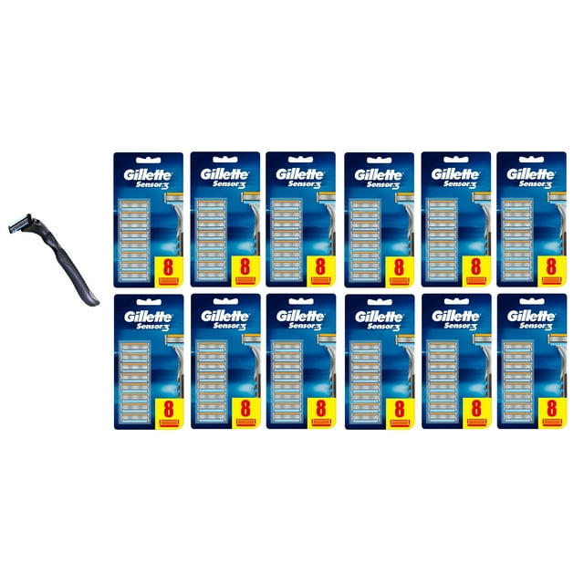 Gillette Sensor 3 Refill Razor Blade Catridges, 8 count + Compatible ...