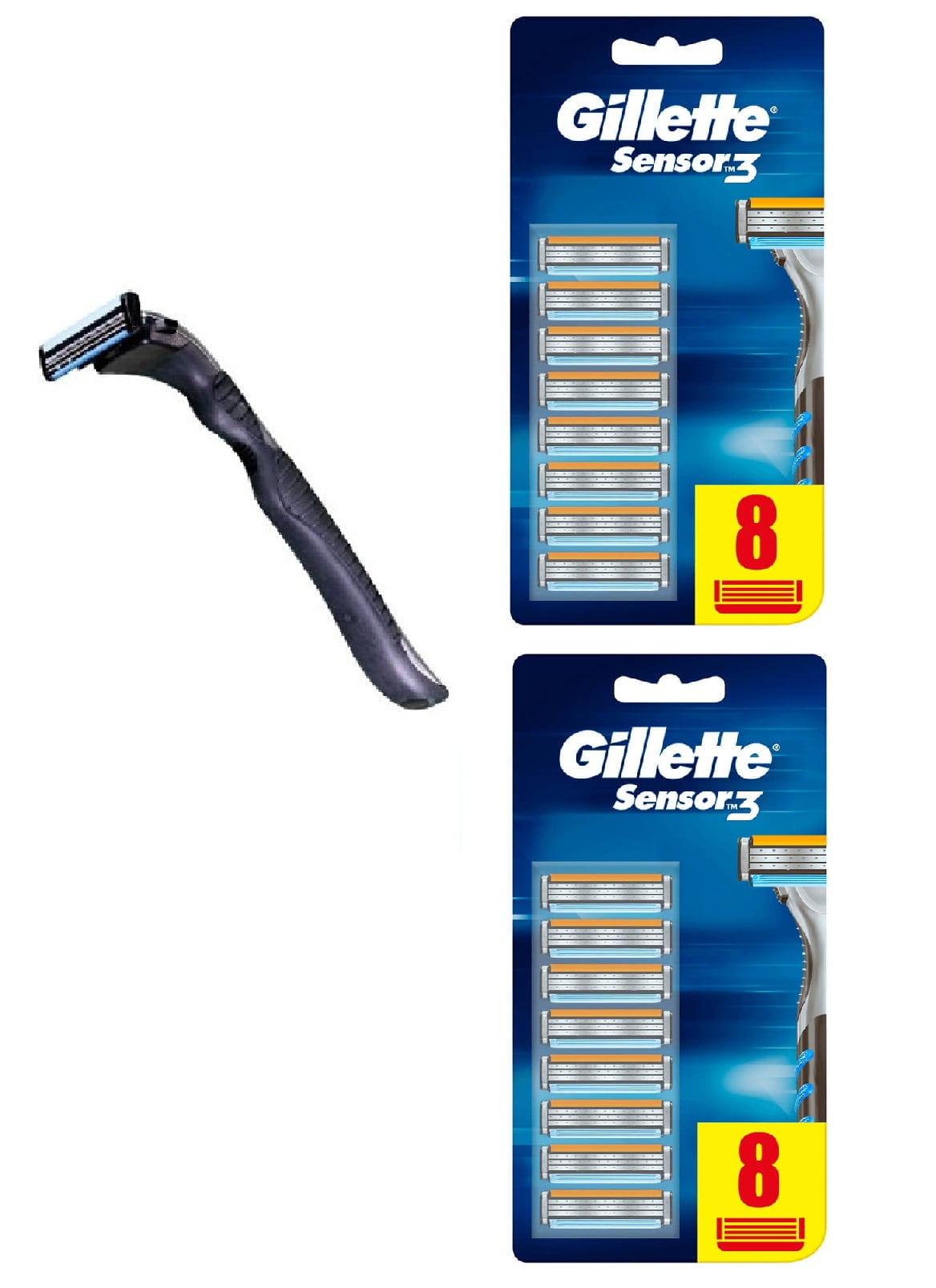 Gillette Sensor3 Refill Razor Blade Cartridges, 8 Count, Compatible ...