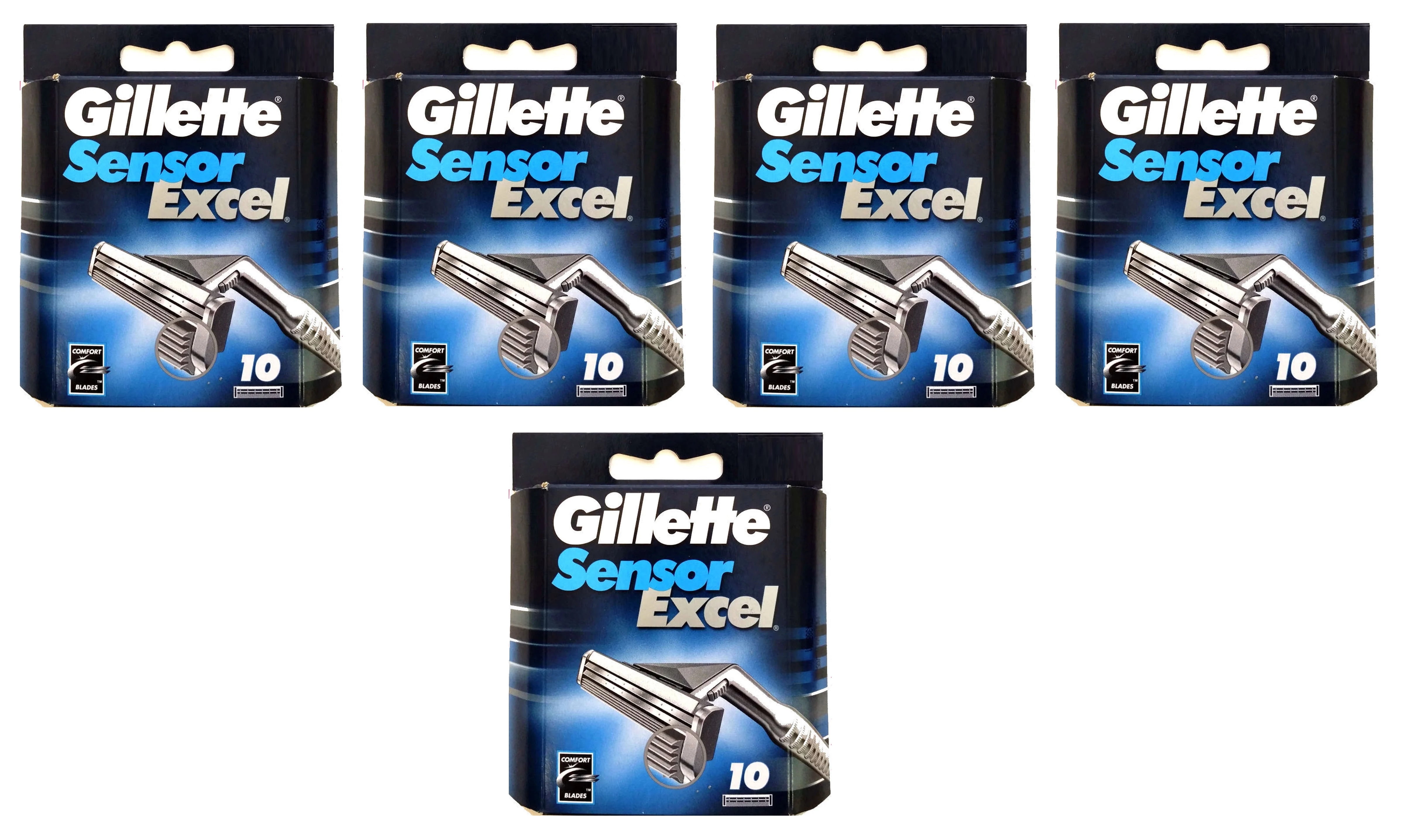 Gillette Sensor Excel Men's Razor Refill Cartridges, 50 Count - Walmart.com