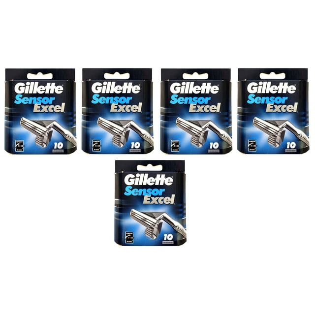 Gillette Sensor Excel Men's Razor Refill Cartridges, 50 Count - Walmart ...