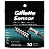 Gillette Sensor Men's Razor Blade Refills, 10 Count, Self-Adjusting ...