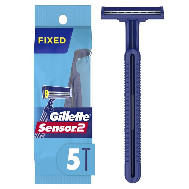 Gillette Sensor2 Men's Disposable Razors, 5 Count - Walmart Business ...