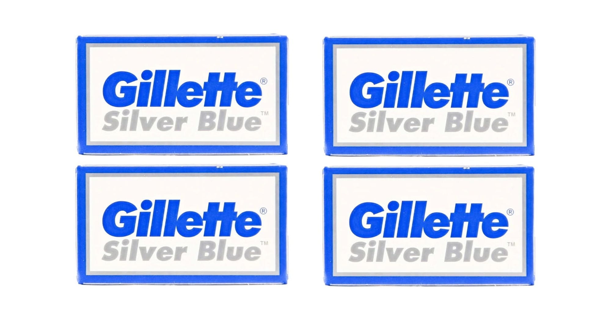 Gillette Silver Blue Double Edge Refill Blades for Safety Razor ...