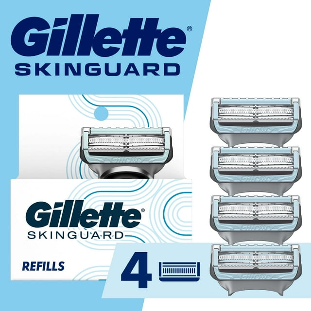 Gillette SkinGuard Men's Razor Blades - Shaving Fusion, 4 Blade Refills ...