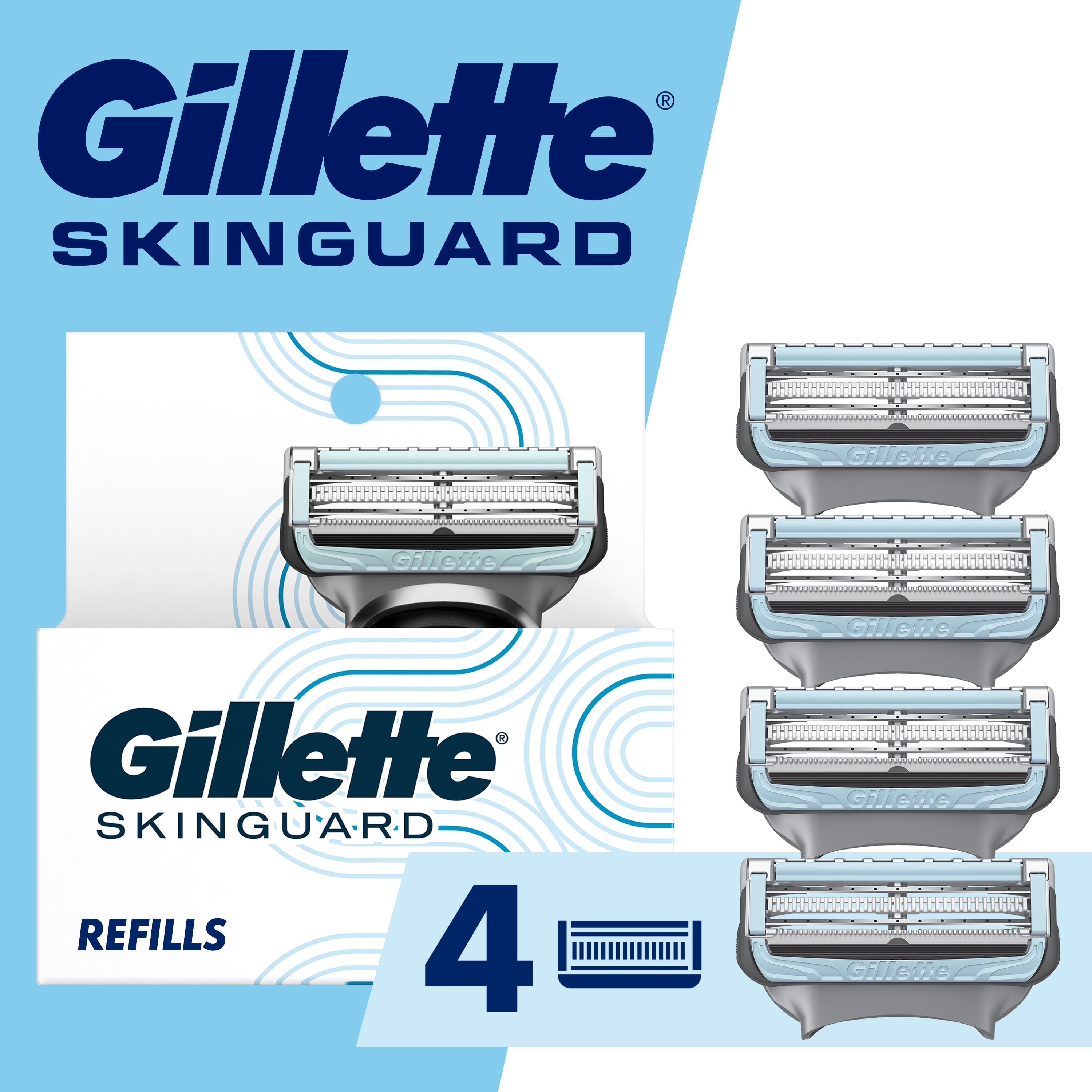 Gillette SkinGuard Men's Razor Blades, 4 Blade Refills - Walmart.com