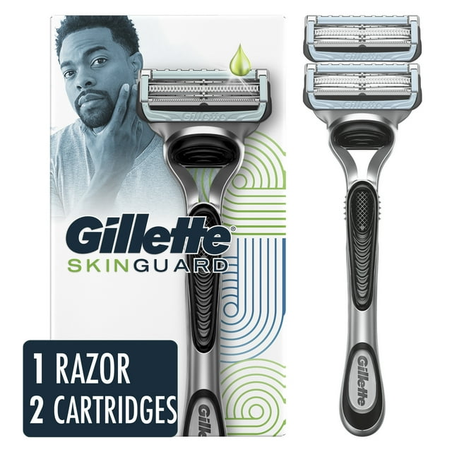Gillette SkinGuard Men's Razor Handle and 2 Blade Refills - Walmart ...