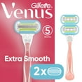 Venus Extra Smooth Razor for Women, 5 blades, Manual Razor, Handle + 2 ...