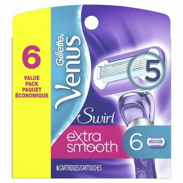 Gillette Venus Deluxe Five Blades Smooth Swirl Women's Razor | 6 ...