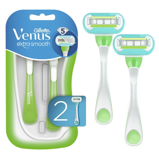 Gillette Venus Extra Smooth Green Disposable Women's Razors, 2 Count ...