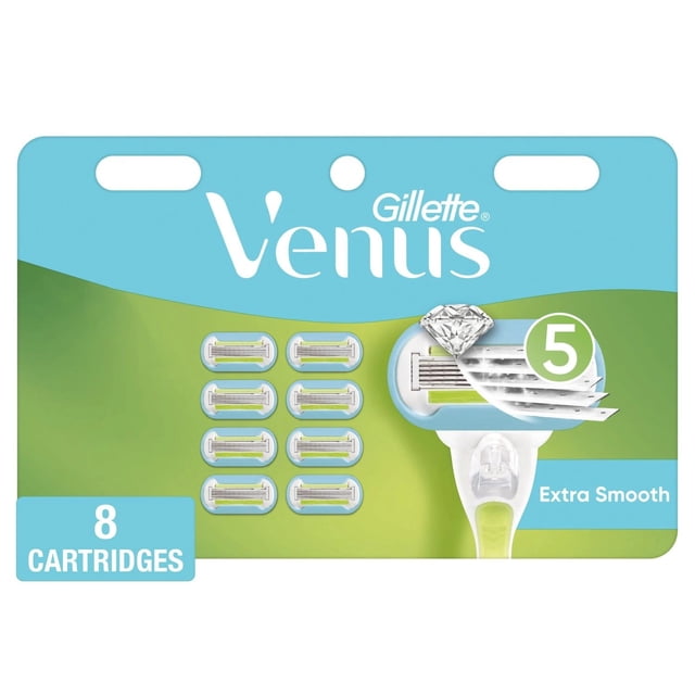 Gillette Venus Extra Smooth Adaptive Womens Razor Blade, 5-Blade Refills, 8 Count, Long Lasting ...