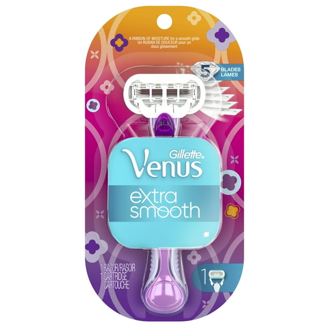 Gillette Venus Extra Smooth Womens Razor Handle, 1 Blade Refill ...