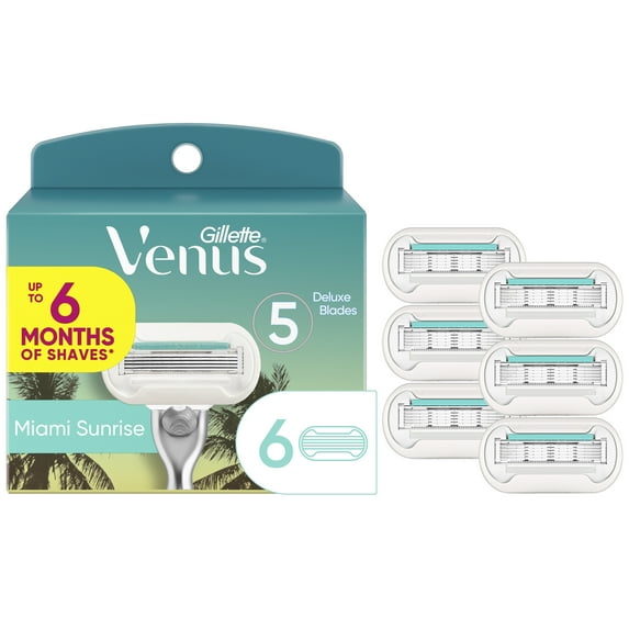 Gillette Venus Miami Sunrise Deluxe Smooth Sensitive Women's Razor ...