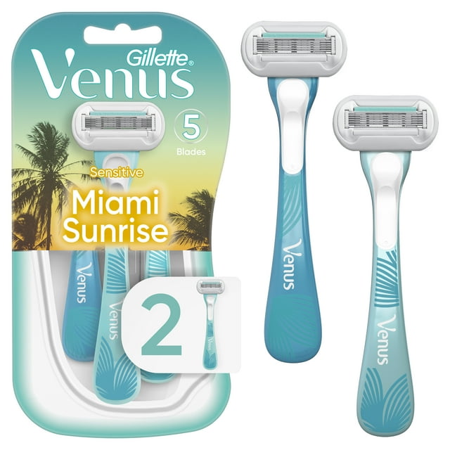 Gillette Venus Miami Sunrise Extra Smooth Sensitive Women's Disposable ...