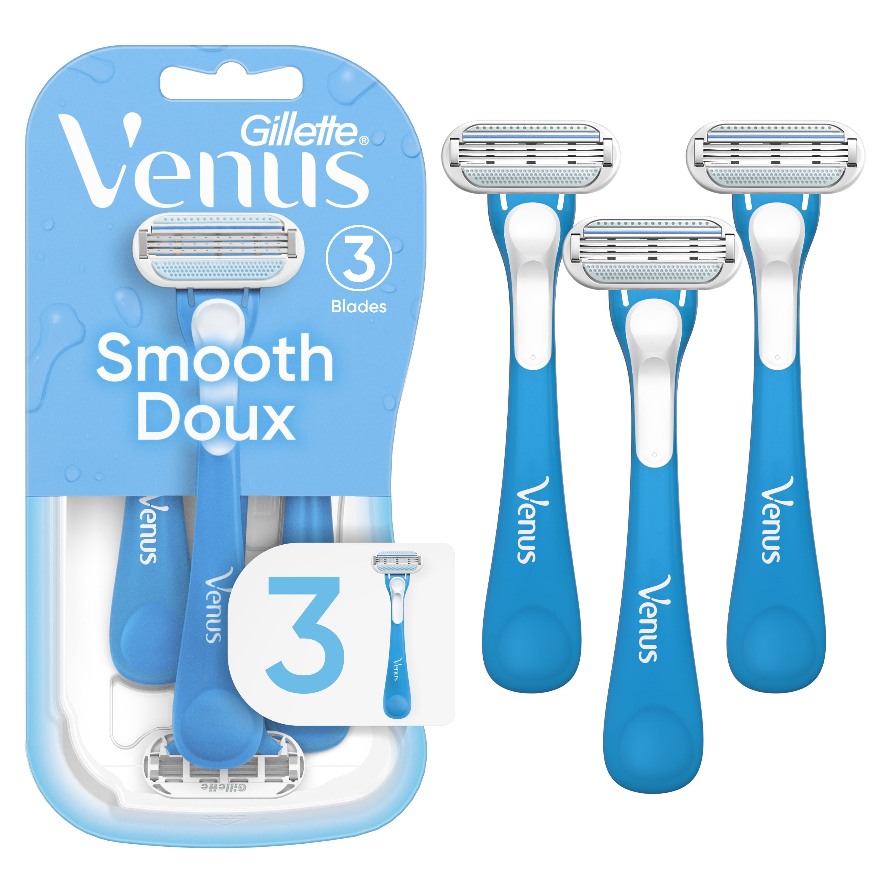 Gillette Venus Oceana Women's 3-Blade Disposable Razor, 3 Count ...