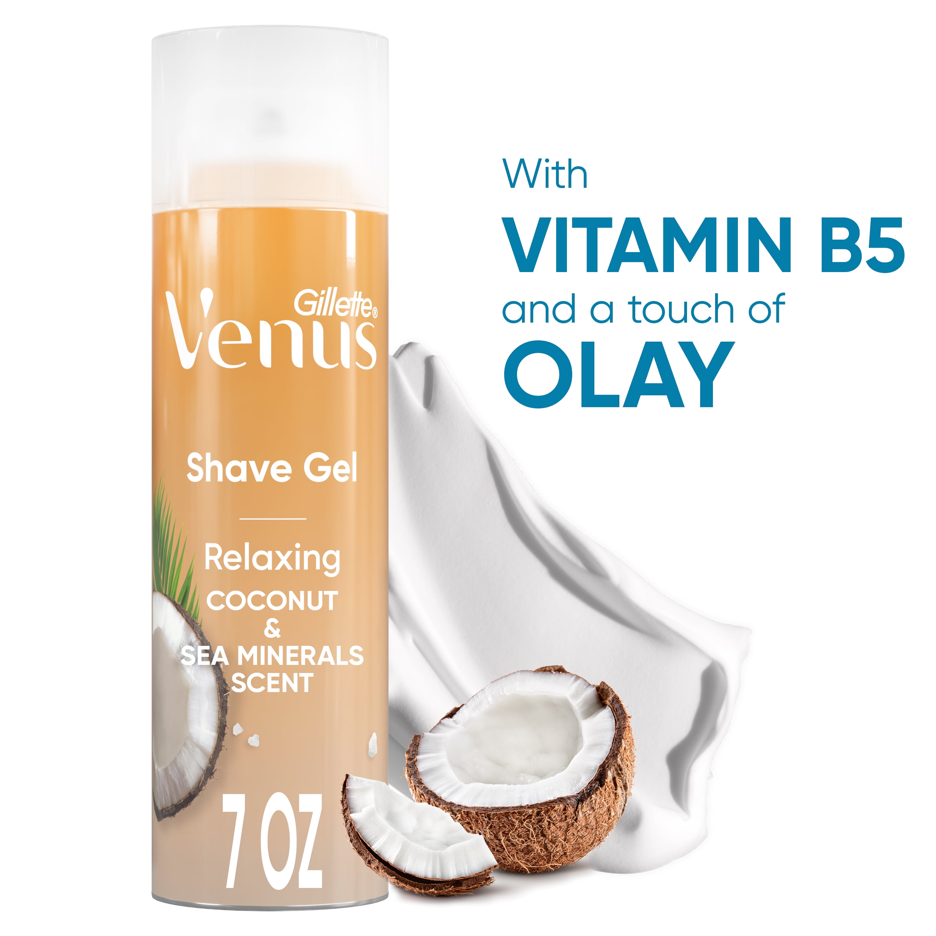 Gillette Venus Relaxing Coconut-Scented Shave Cream for Women, 7oz ...