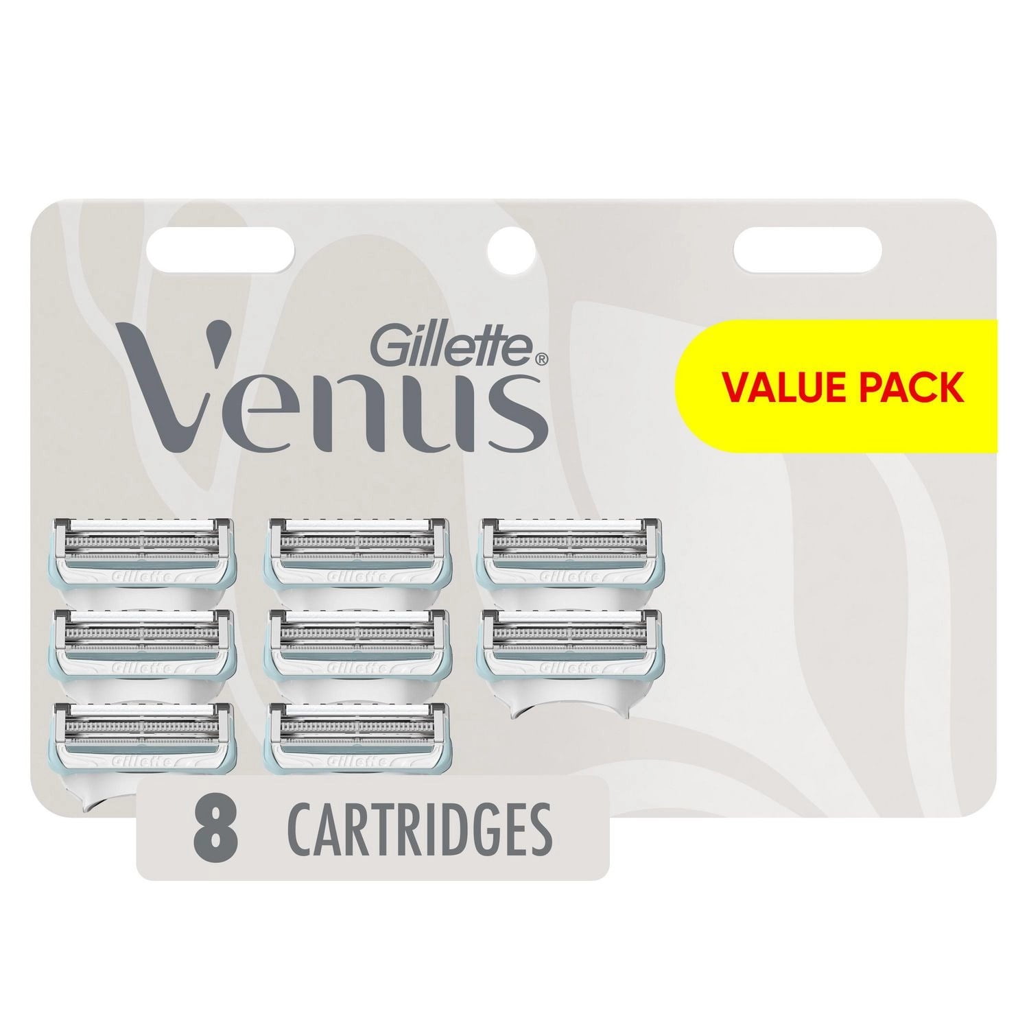 Gillette Venus Razor Blades for Women's Pubic Hair and Skin, 8 Refills, Tricky Areas White ...
