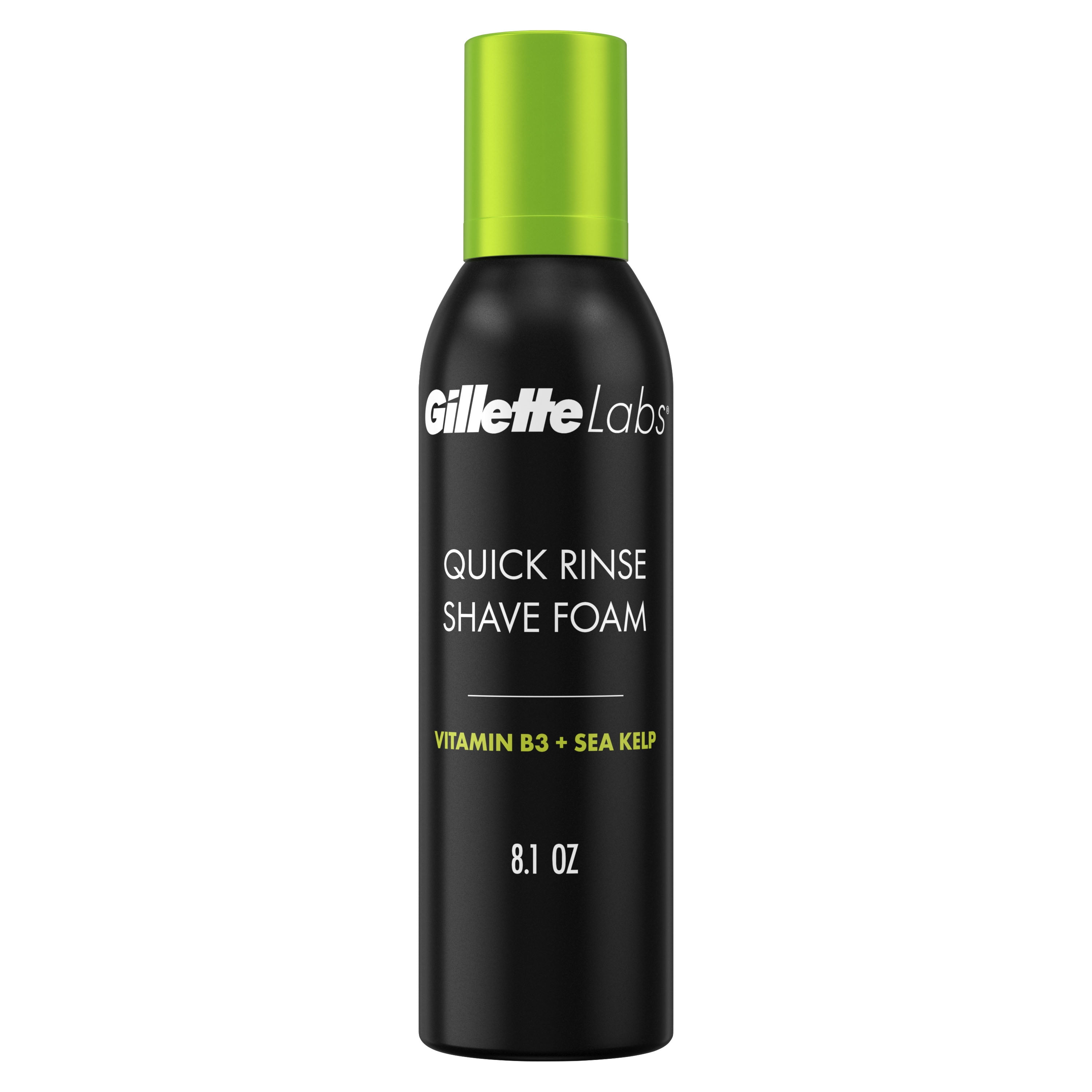 GilletteLabs Quick Rinse Shaving Foam for Sensitive Skin, Men, 8.1 OZ ...