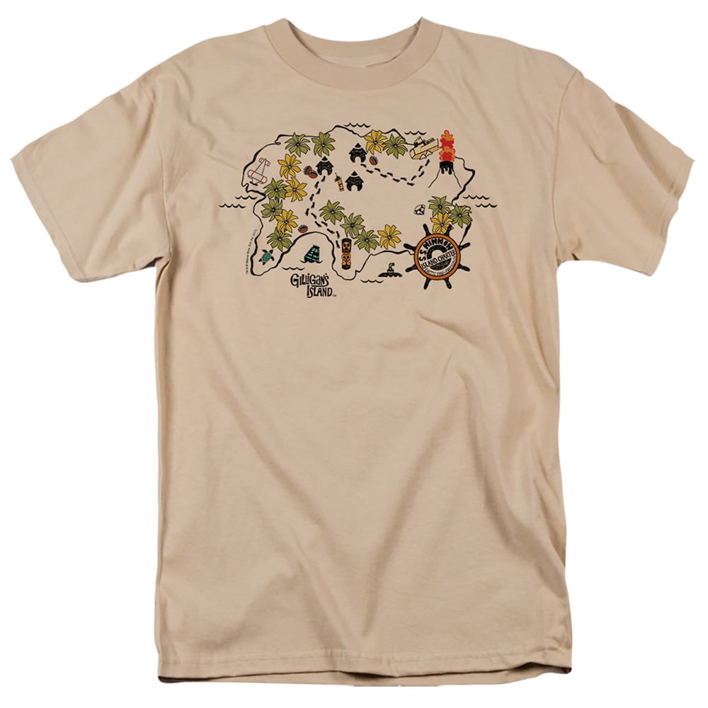 Adult Unisex Gilligan's Island Map T-shirt, Classic TV Show Clothes ...