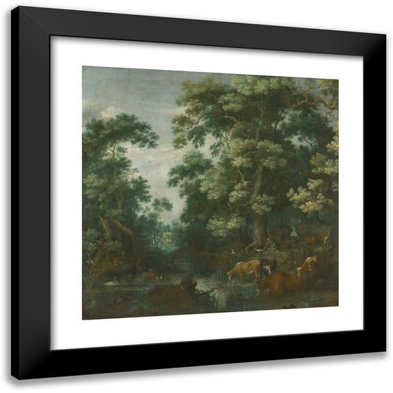 Gillis Claesz. de Hondecoeter 12x12 Black Modern Framed Museum Art ...