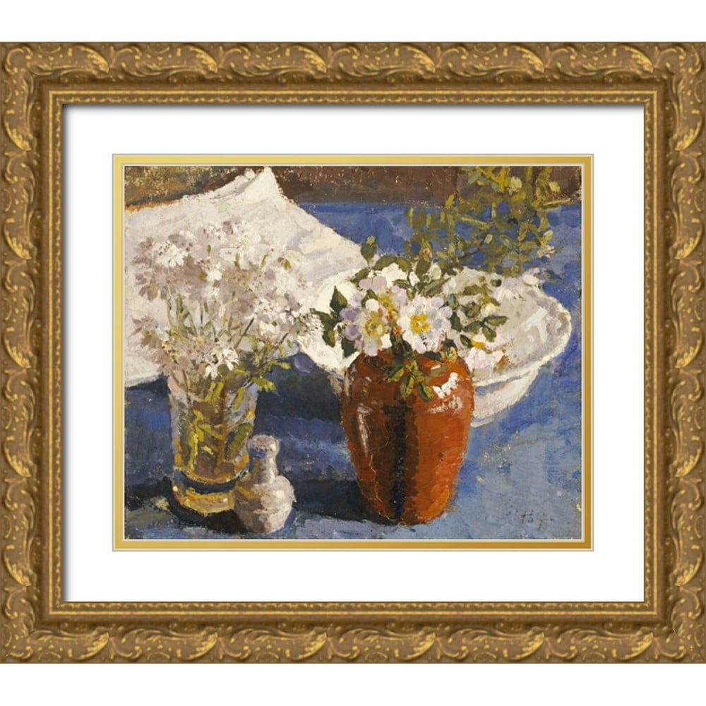 Gilman, Harold 31x26 Gold Ornate Wood Framed with Double Matting Museum ...