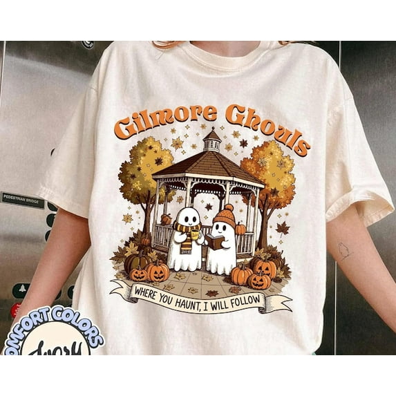 Gilmore Ghouls , Stars Hollow Fall Leaves Shirt, Ghost Stars Hollow ...