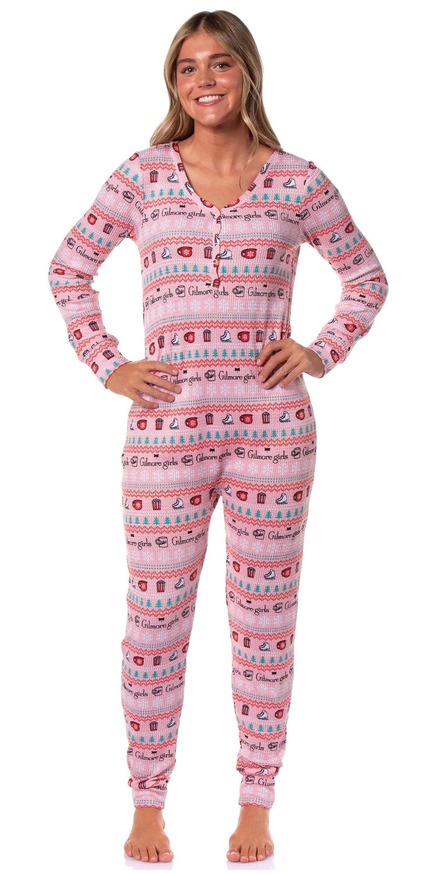 Gilmore Girls Holiday Women's Christmas Ugly Sweater Waffle Union Suit ...