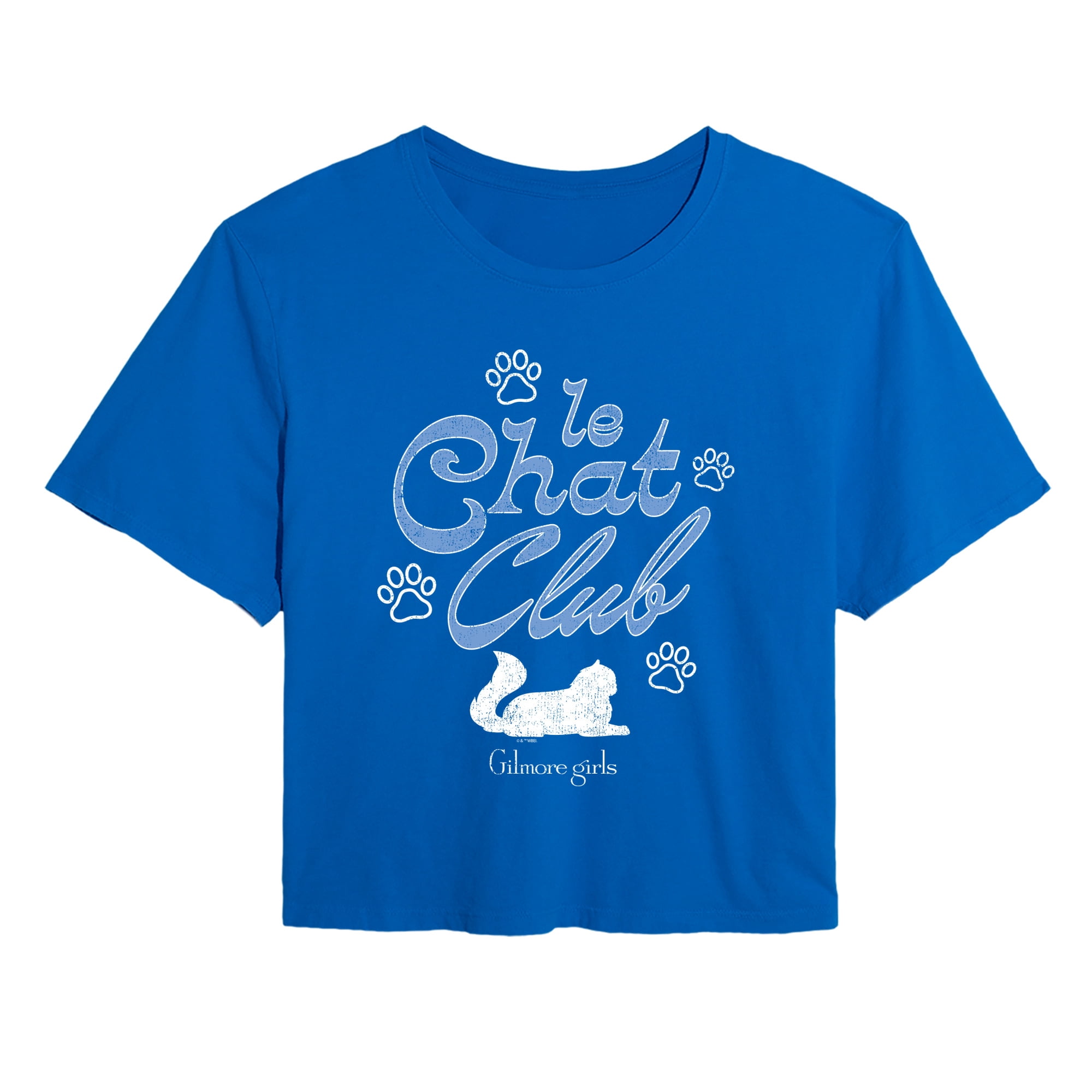 Gilmore Girls - Le Chat Club - Juniors Cropped Graphic T-Shirt ...