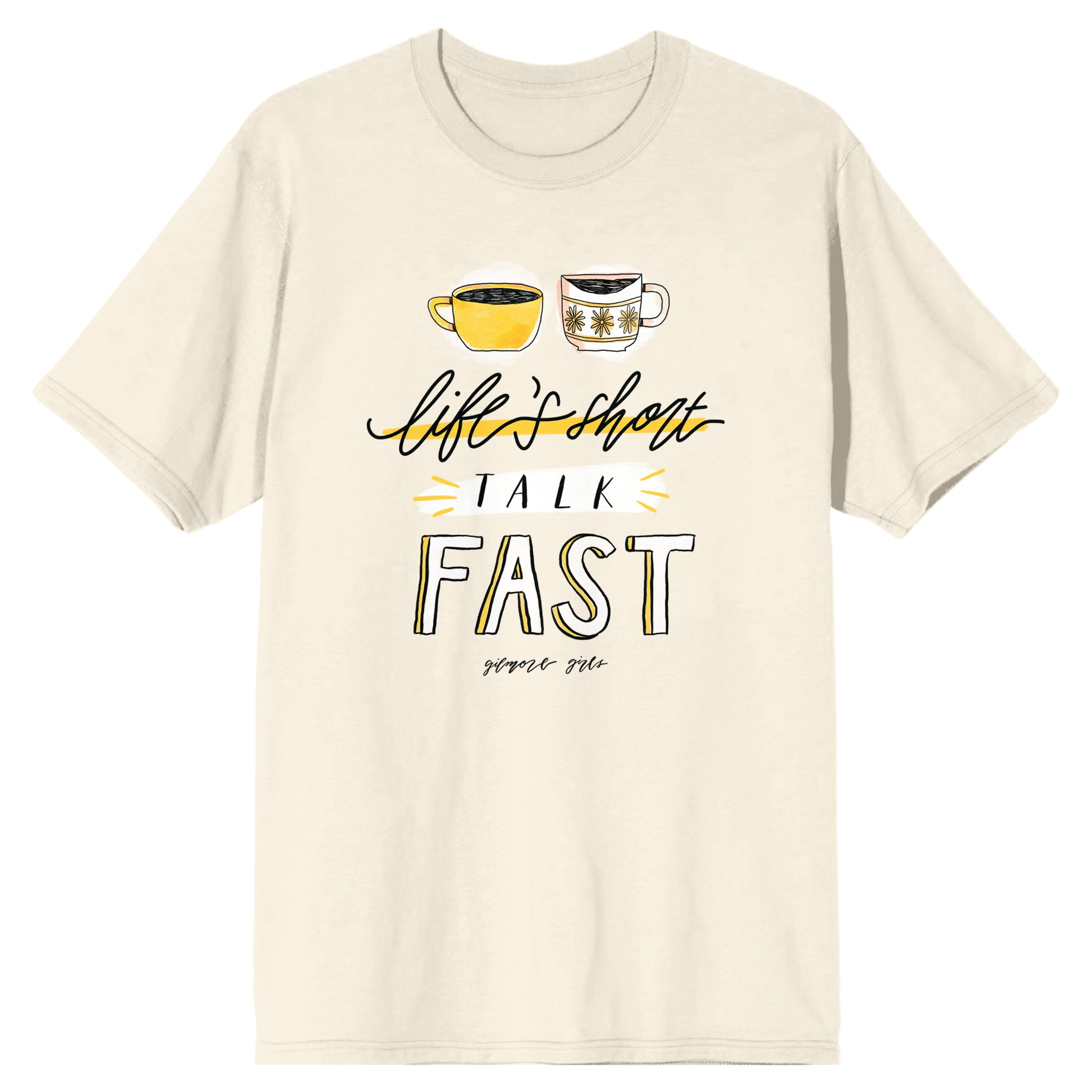 Medium Sized Gilmore Girls 'Life's Short, Talk Fast' Natural Graphic ...