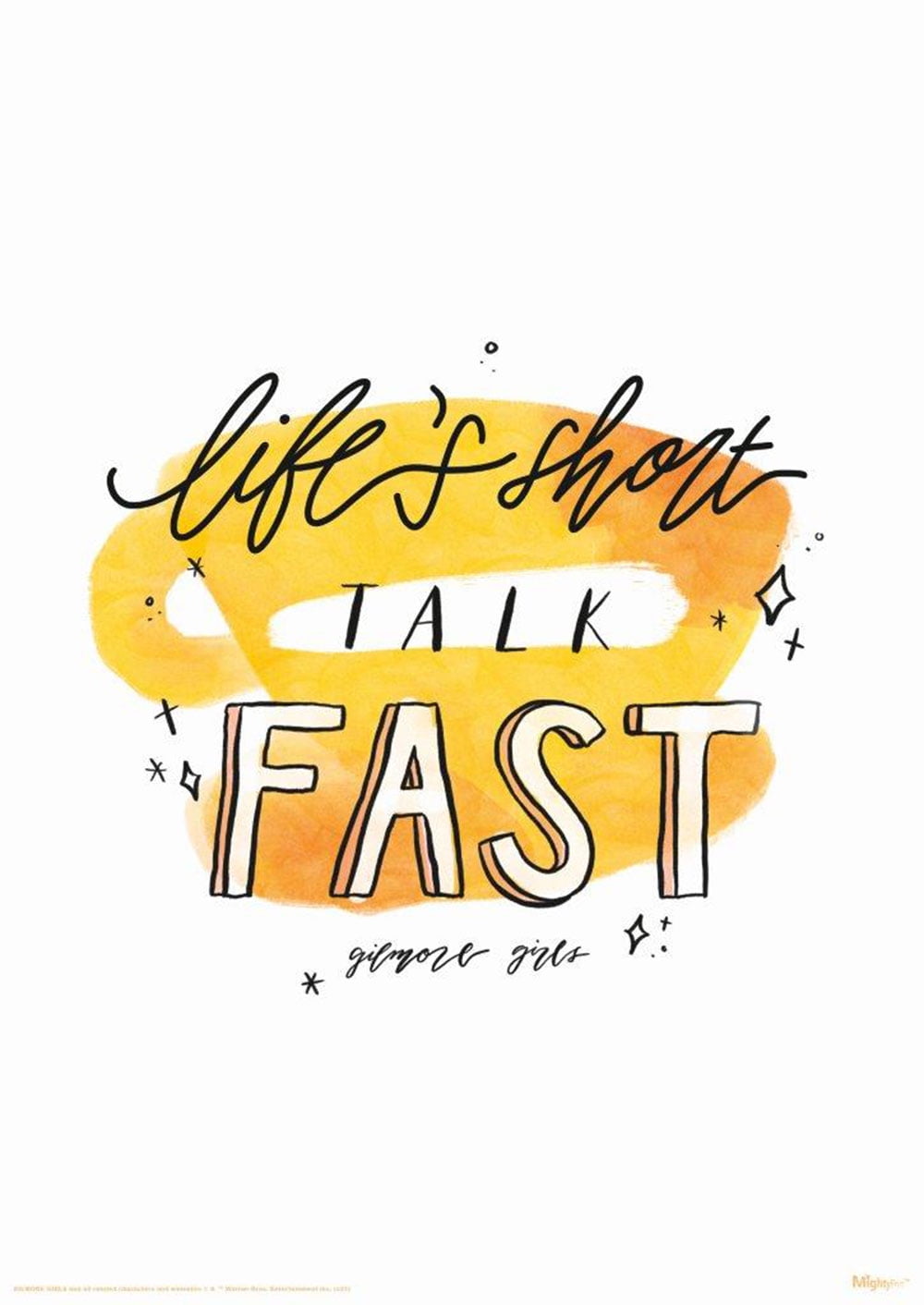 Gilmore Girls (Lifes Short Talk Fast) MightyPrint™ Wall Art - Walmart.com