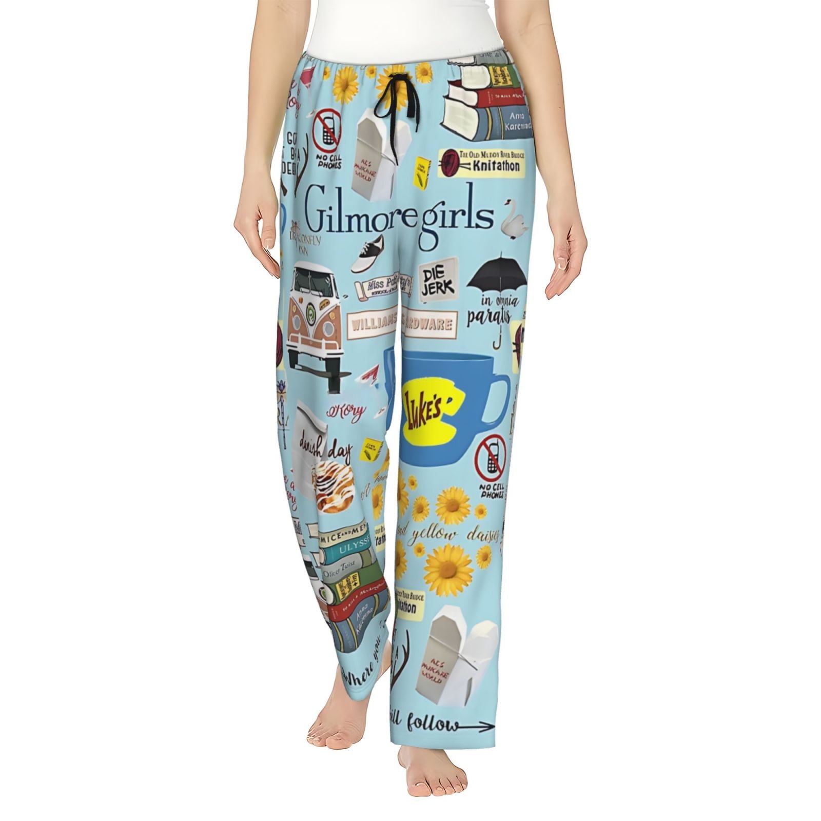 Gil-mor Girl Lounge Pajama Pants Cute Breathable Loose-Fit Women ...