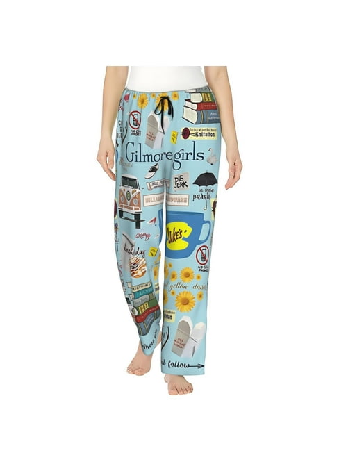 Cauagu Cute Goose Pajama Pants for Women Loose Fit Wide Leg Trouser ...