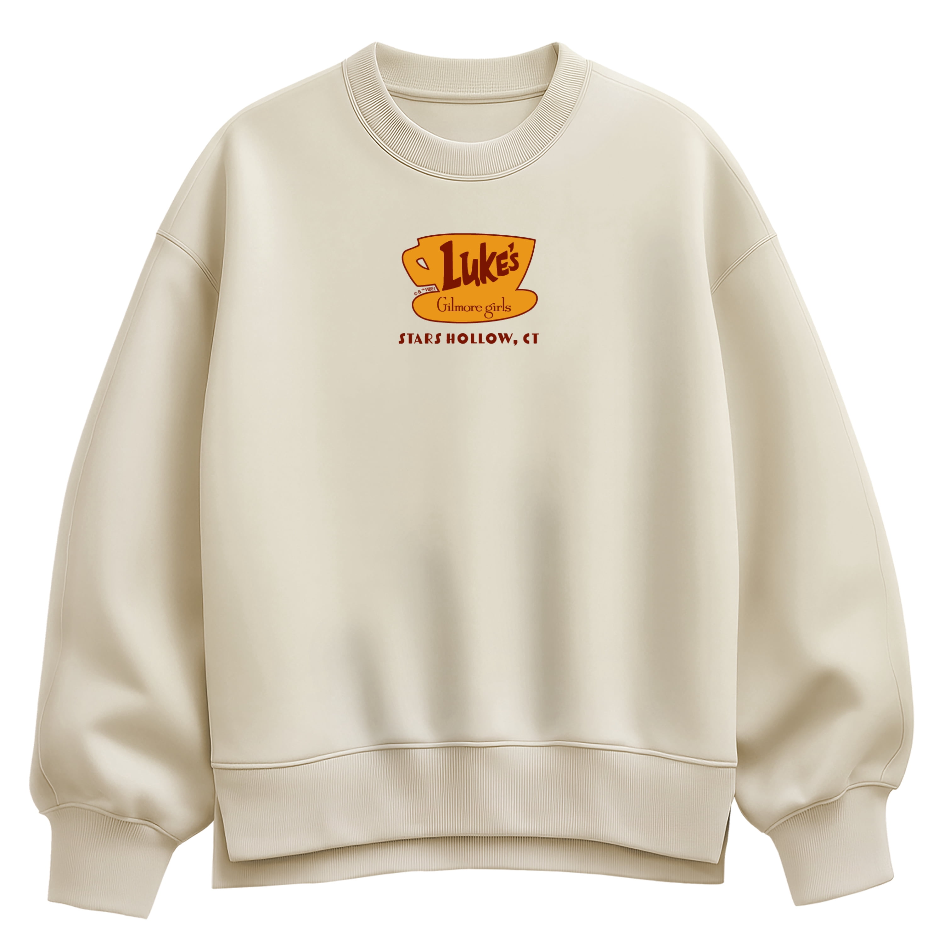 Gilmore Girls - Luke's Diner - Women's Oversized Fleece Crew Sweatshirt ...