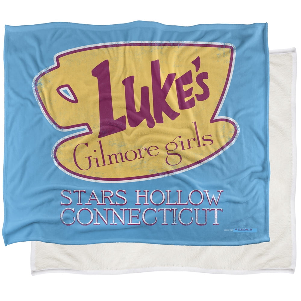 Gilmore Girls Lukes Cafe Sign Silky Touch Sherpa Back Super Soft Throw ...
