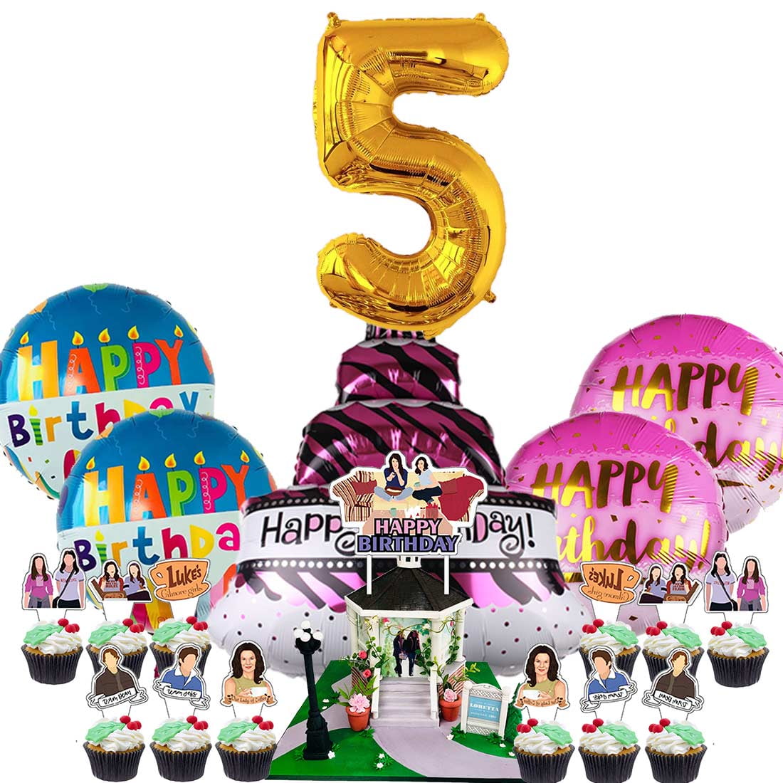 Gilmore Girls Party Supplies 5th Decor Kit Balloons Birthday Cake ...