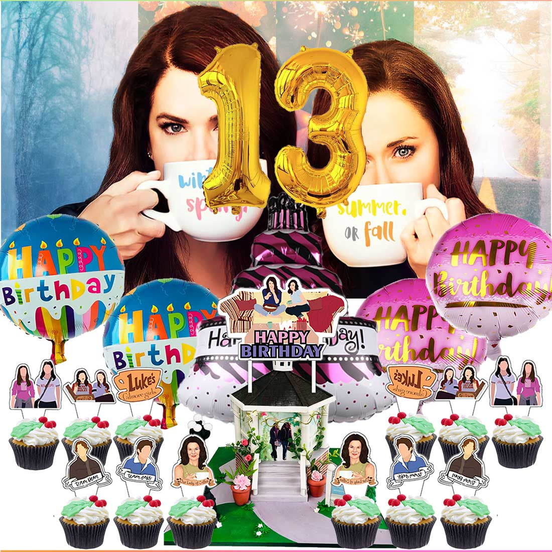 Gilmore Girls Party Supplies Decor 13th Kit Balloons Birthday Cake ...