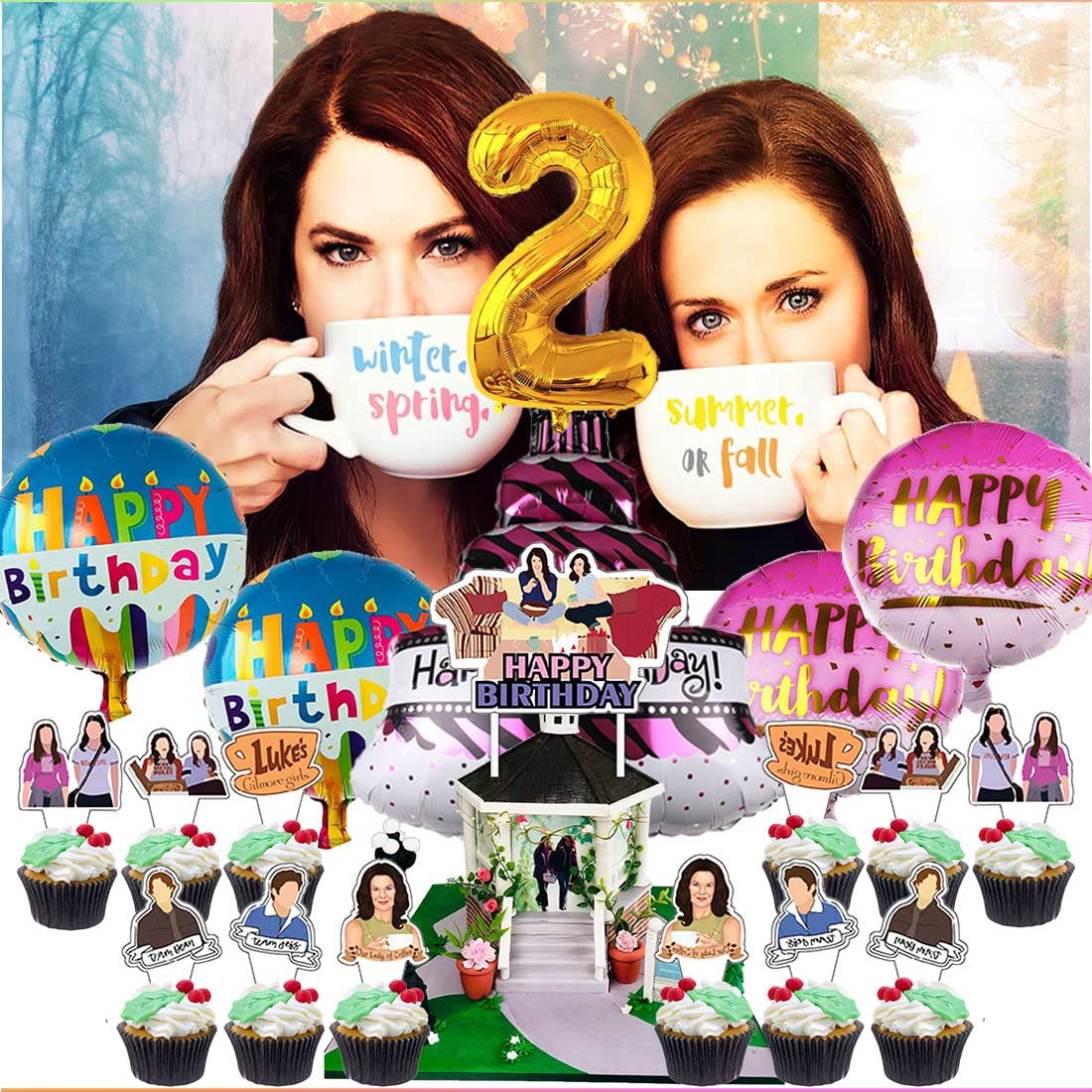 Gilmore Girls Party Supplies Decor 2nd Kit Balloons Birthday Cake ...