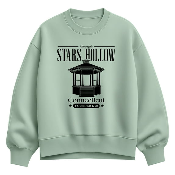 Gilmore Girls - Stars Hollow - Ladies Oversized Fleece Crew Sweatshirt ...
