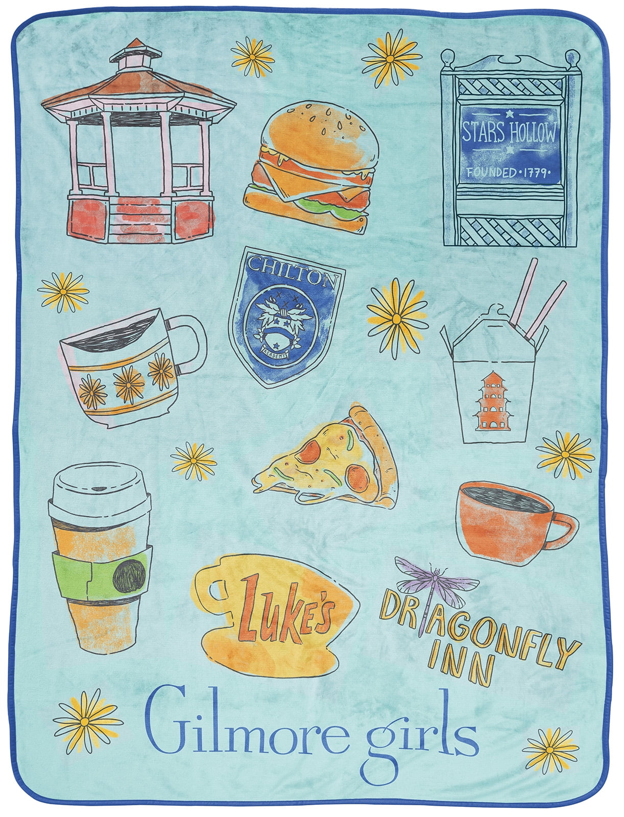 Gilmore Girls Stars Hollow Silk Touch Throw Blanket, 46x60 – Soft ...