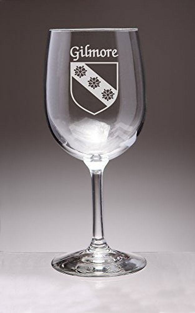 Gilmore Irish Coat of Arms Wine Glasses - Set of 4 (Sand Etched ...