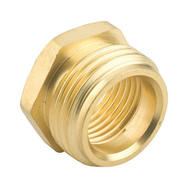 Gilmour 3/4 & 1/2 in. Brass Threaded Male/Female Hose Connector ...
