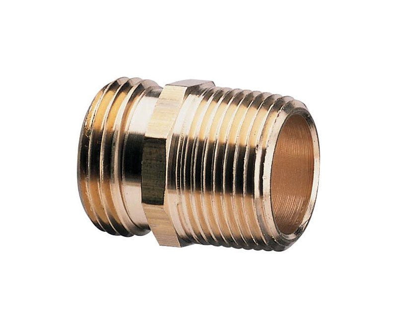 Gilmour 3/4 in. Brass Threaded Double Male Hose Connector - Walmart ...