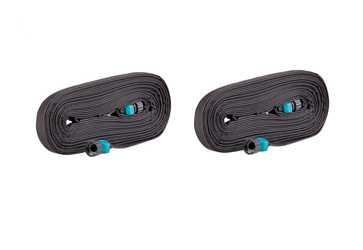 Gilmour Flat Weeper Soaker Hose, 25 Feet, Black (870251-1001) (Two Pack ...