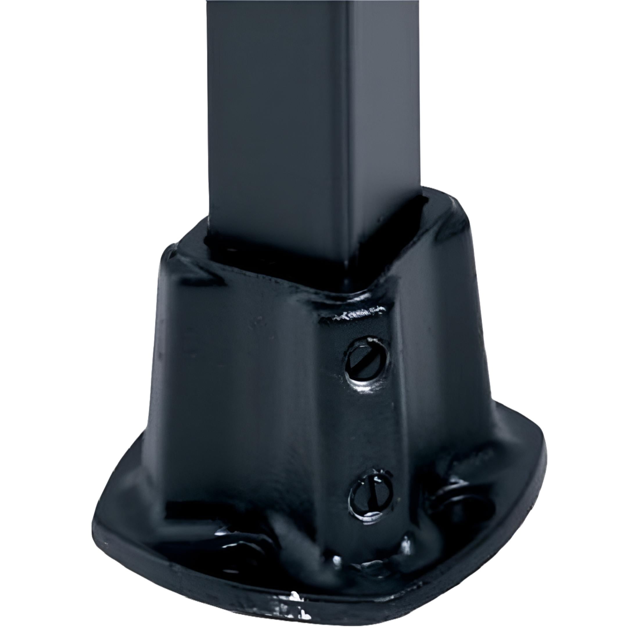 Gilpin Windsor Plus Black Aluminum Floor Post Flange, 1-1/4 In. Square ...