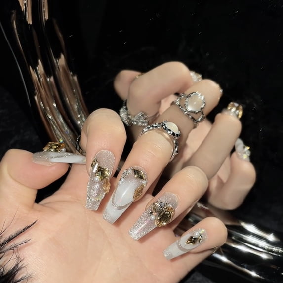 Gilt Years Nail Art Nail Wear Nail Nail Piece Diamond Flash Nail Art ...